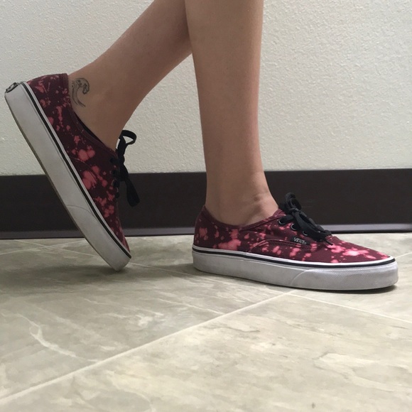 Vans | Shoes | Custom Maroon Vans | Poshmark